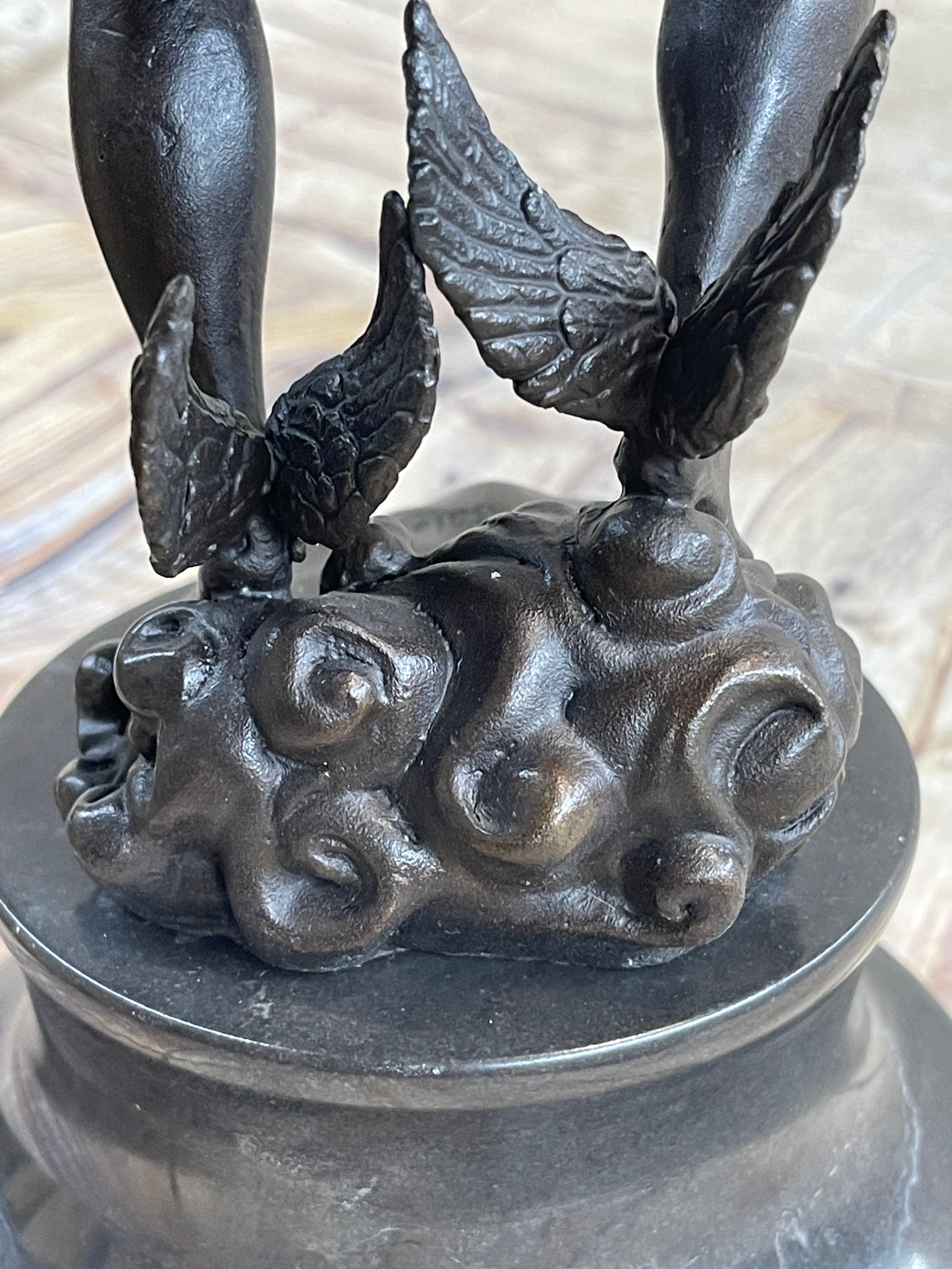 Signed Giambologna Flying Mercury Greek God Messenger Bronze Sculpture ...