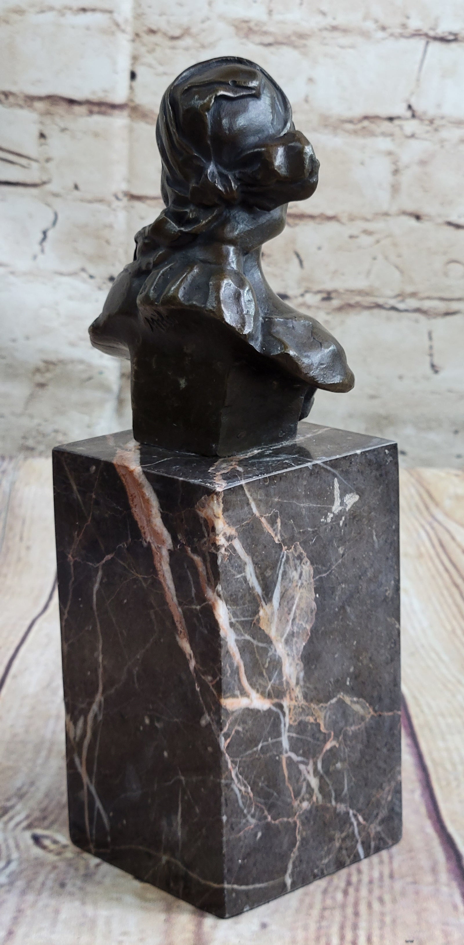 Signed Original Milo Female Bust Bronze Sculpture Bookend Book End Fig ...