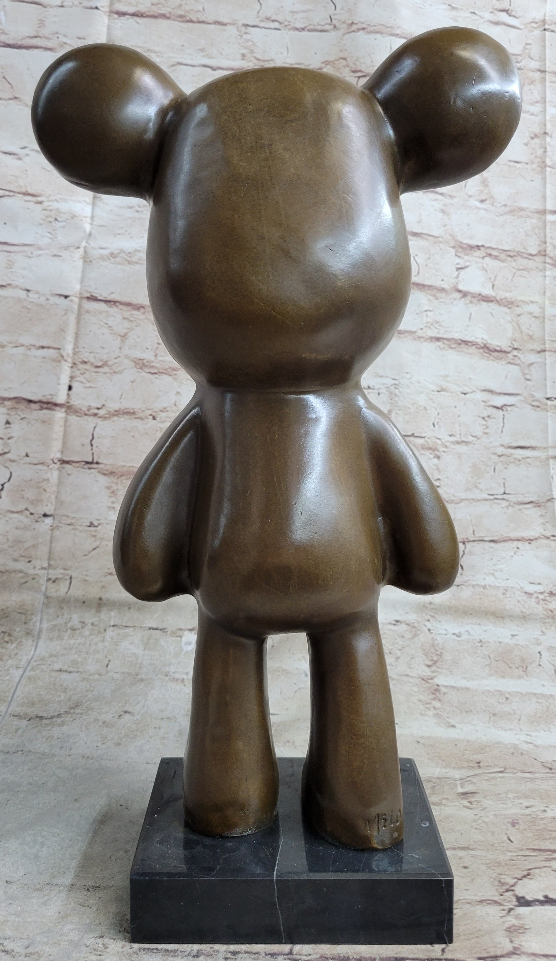 Vintage MICKEY MOUSE Bronze Figurine, Collectible Walt DISNEY Characte ...