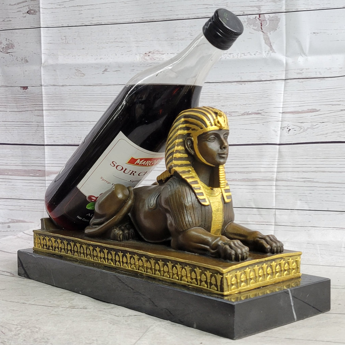 Egyptian Sphinx Bronze Sculpture Statue Mini Replica Signed Original A ...
