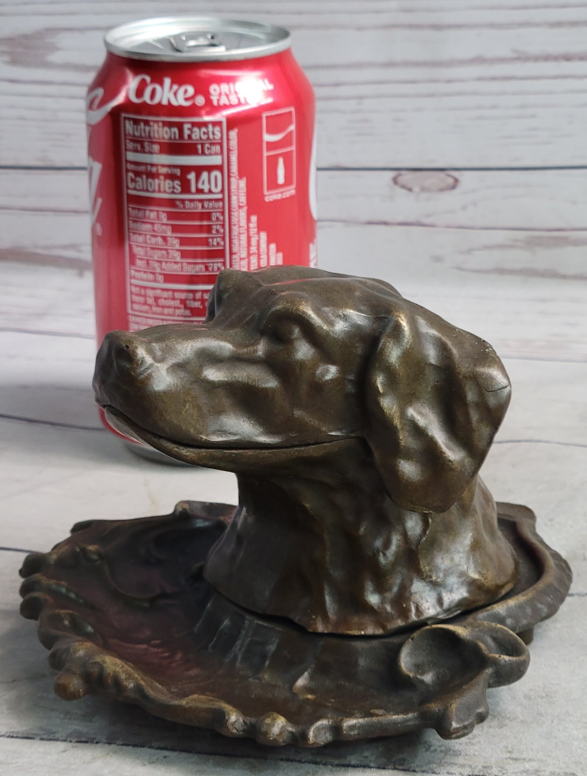 Labrador Retriever Dog Puppy Incense Burner Bronze Metal Sculpture Ori ...
