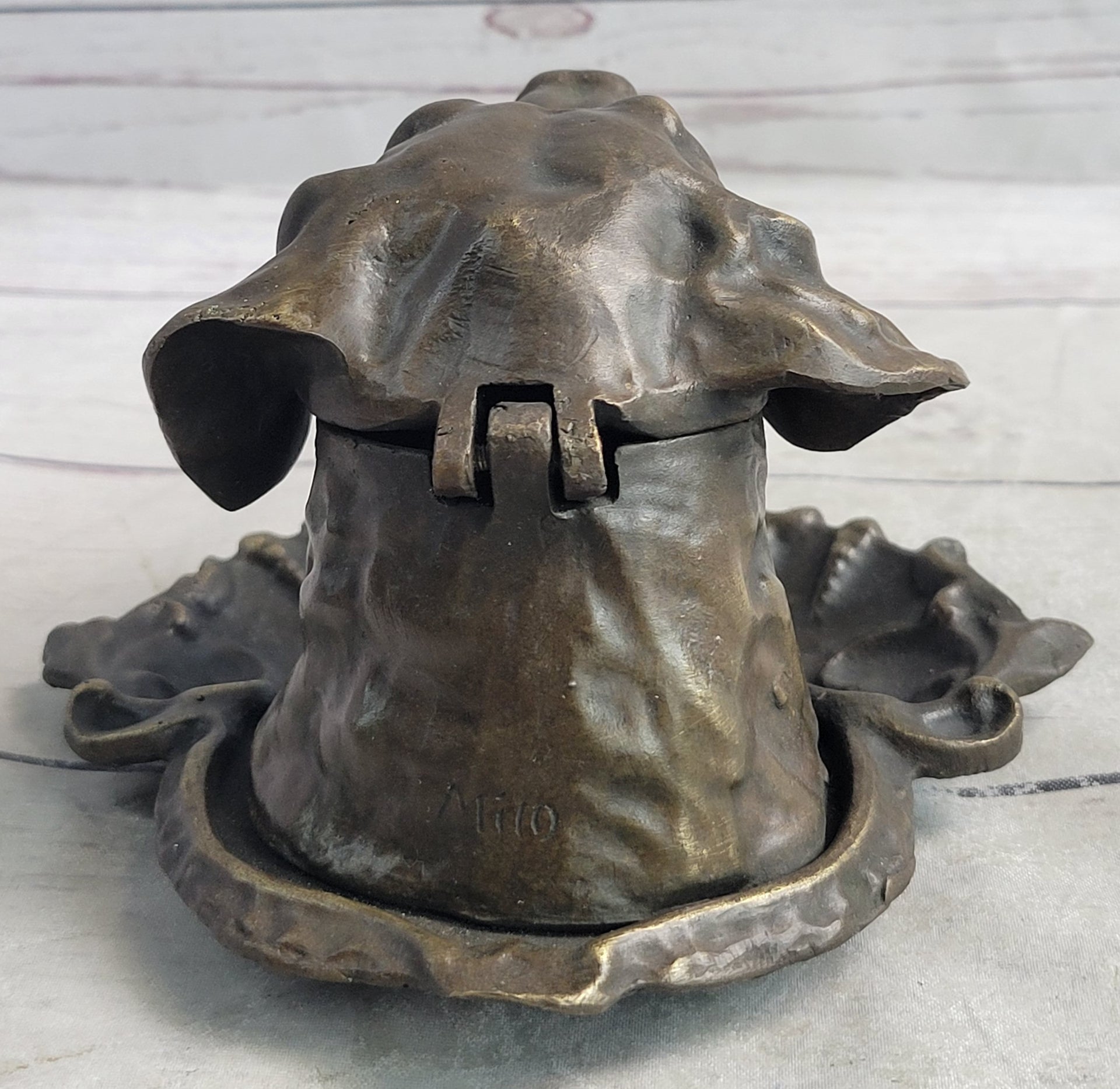 Labrador Retriever Dog Puppy Incense Burner Bronze Metal Sculpture Ori ...