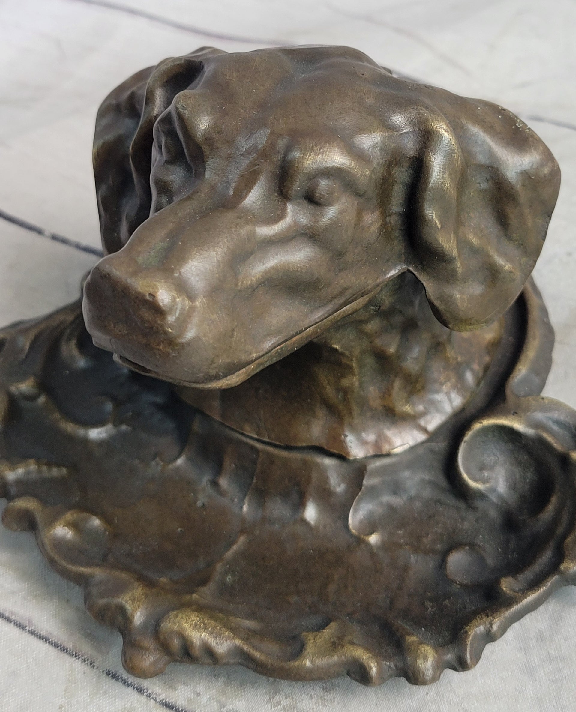 Labrador Retriever Dog Puppy Incense Burner Bronze Metal Sculpture Ori ...