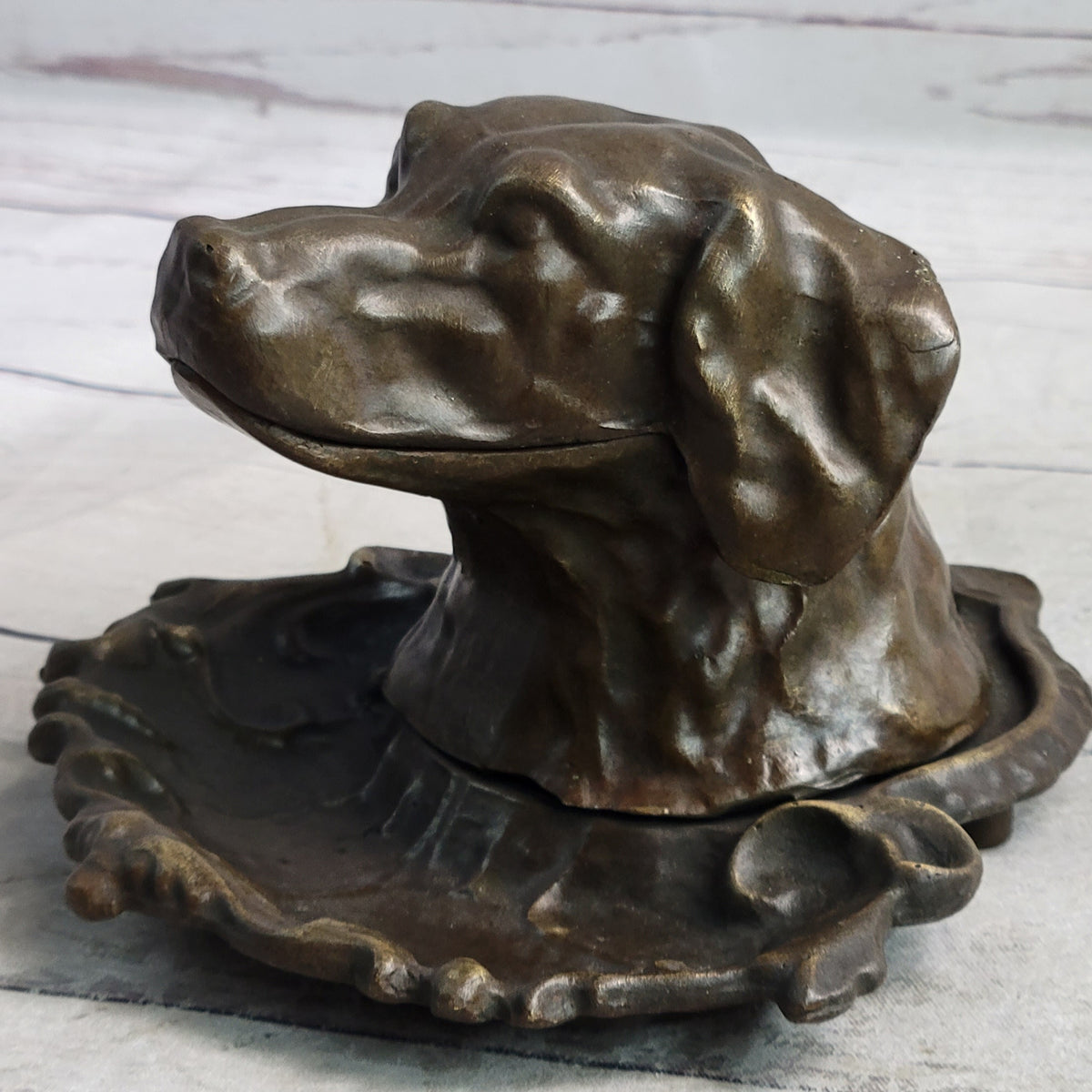 Labrador Retriever Dog Puppy Incense Burner Bronze Metal Sculpture Ori ...