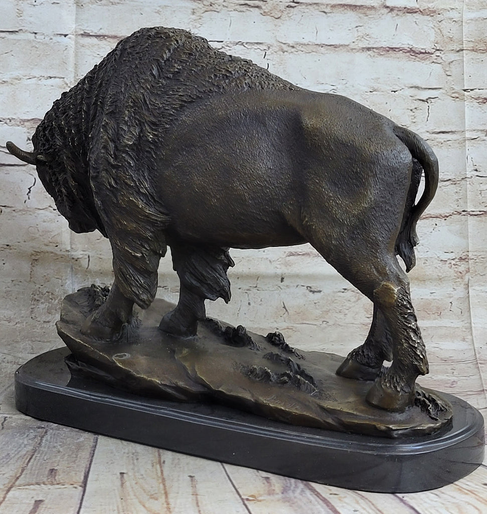 American Bison Buffalo Bronze Metal Statue Sculpture Wildlife Art Deco ...
