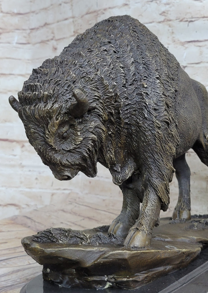 American Bison Buffalo Bronze Metal Statue Sculpture Wildlife Art Deco ...
