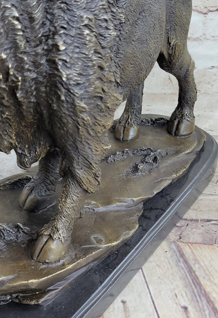 American Bison Buffalo Bronze Metal Statue Sculpture Wildlife Art Deco ...