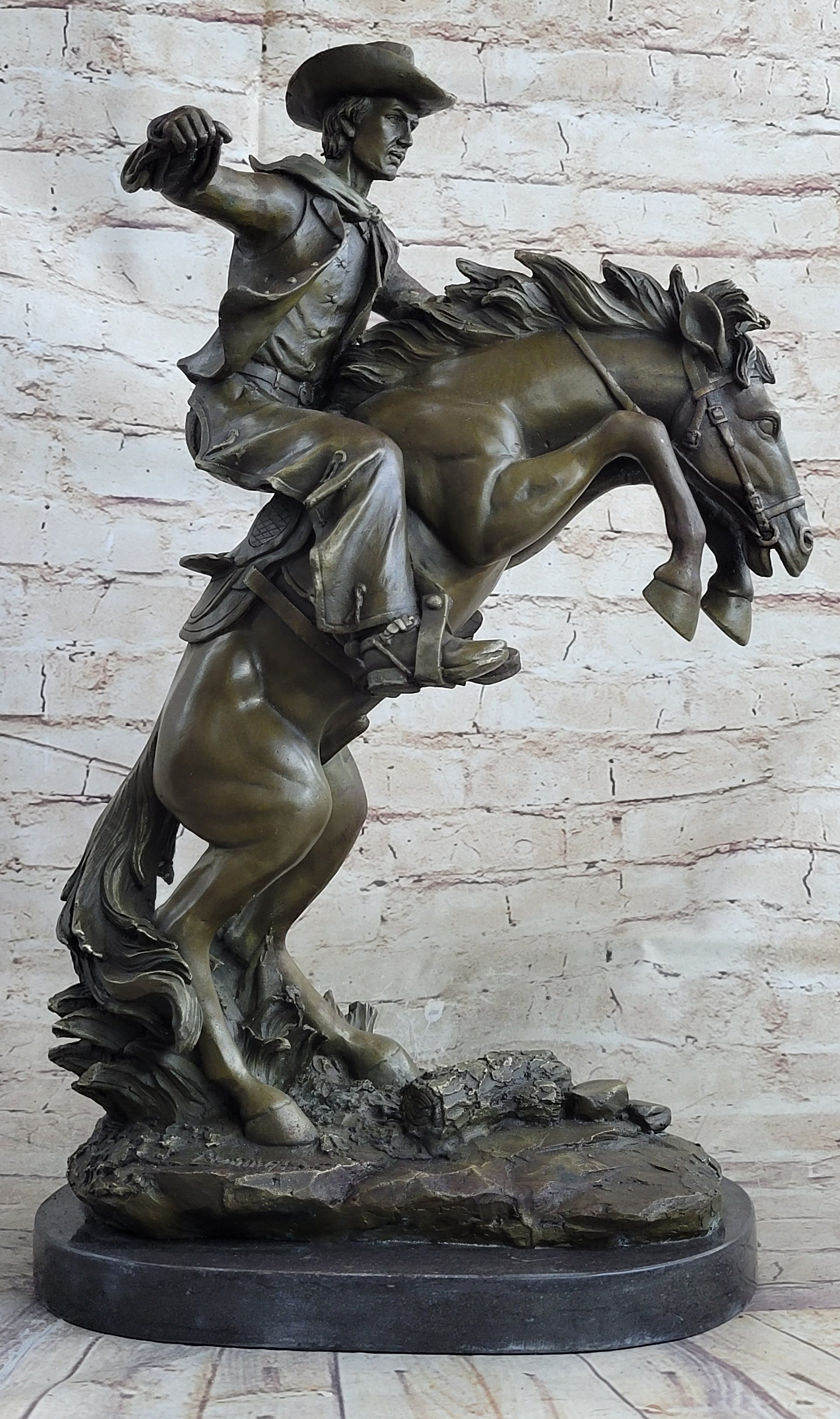 Bronco Buster inspired Country Western Art Bronze Sculpture Featuring ...