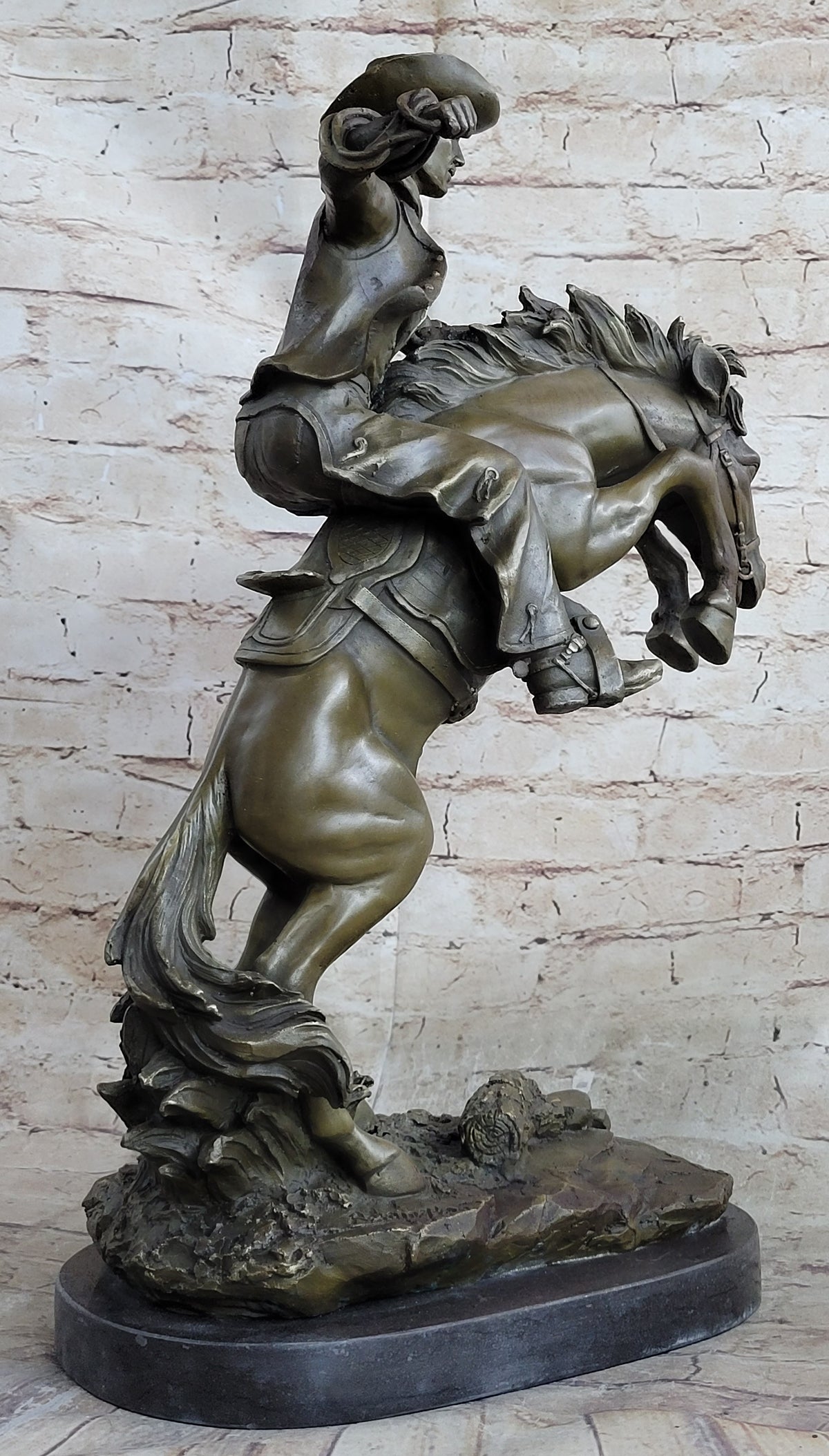 Bronco Buster inspired Country Western Art Bronze Sculpture Featuring ...