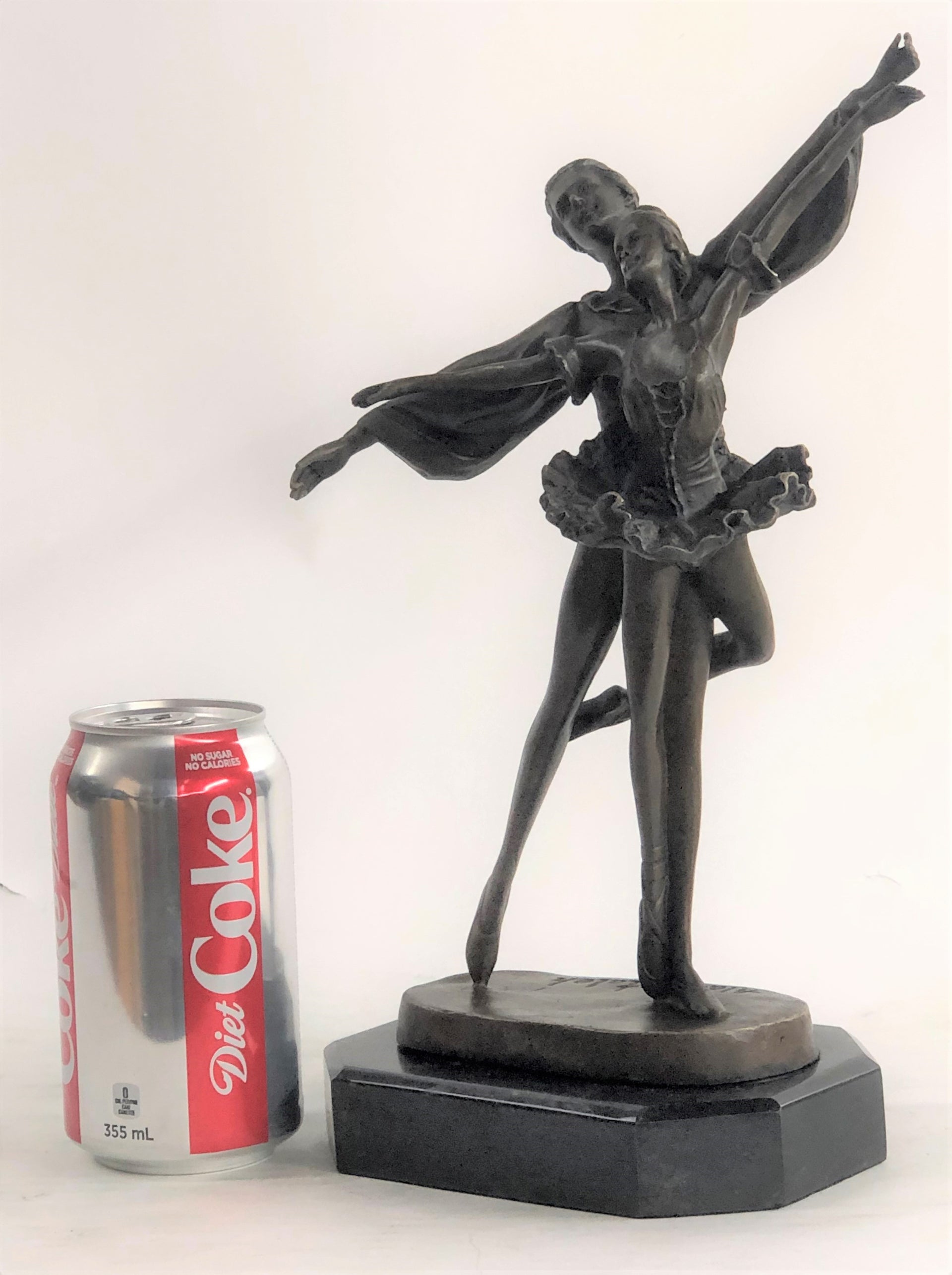 Hot Cast Original Depict Two Beautiful Ballerina Bronze Sculpture Marb ...