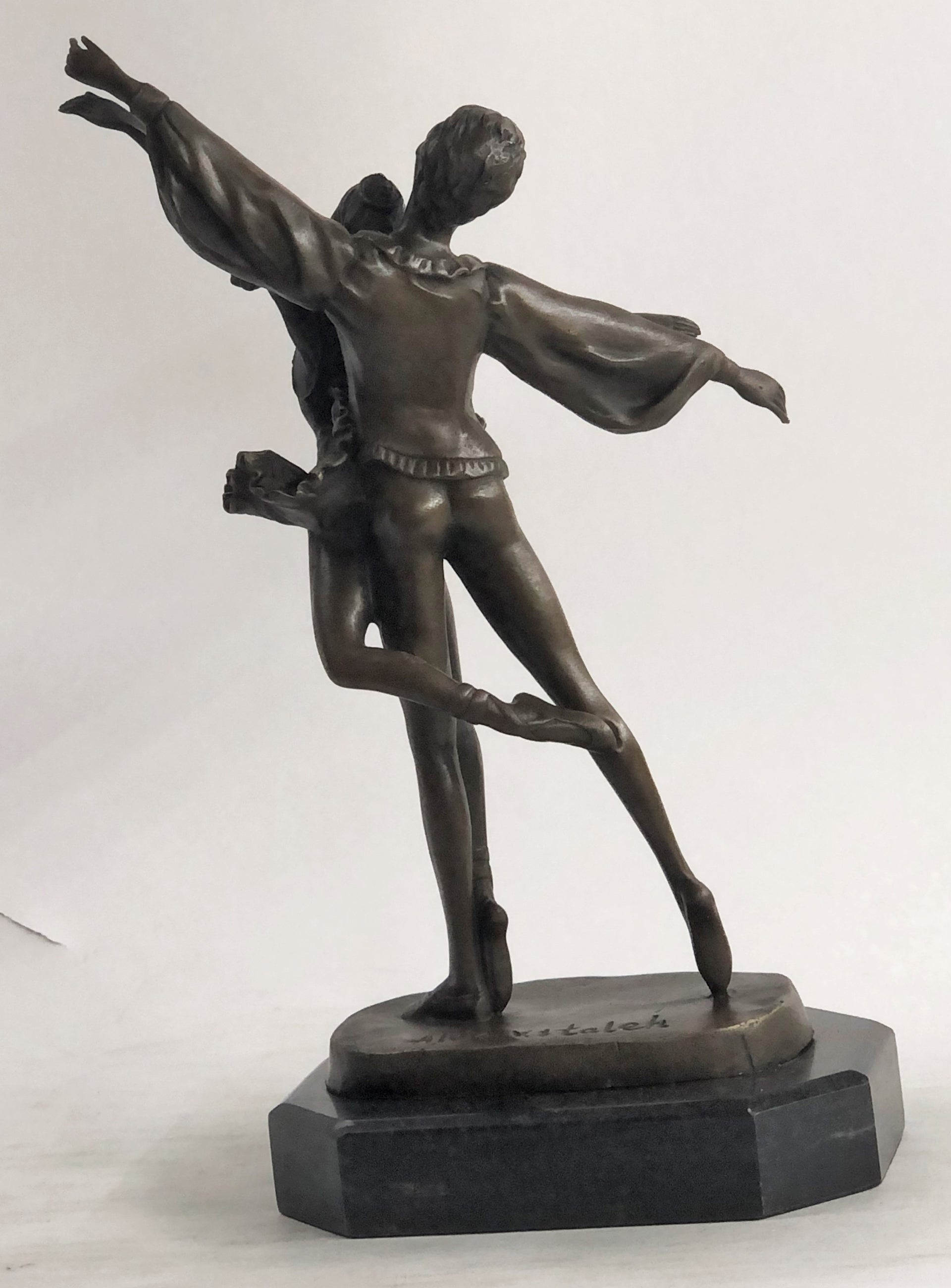 Hot Cast Original Depict Two Beautiful Ballerina Bronze Sculpture Marb ...