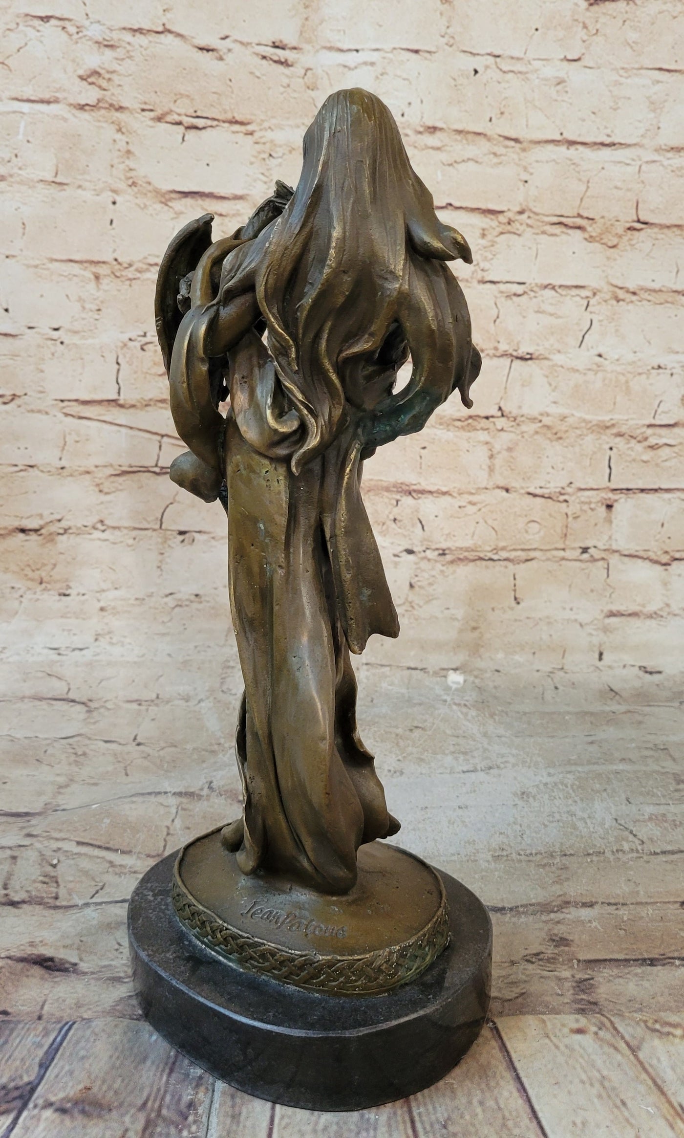 Winged Serpent Snake Dragon Fantasy Gargoyle Monster Bronze Statue ...