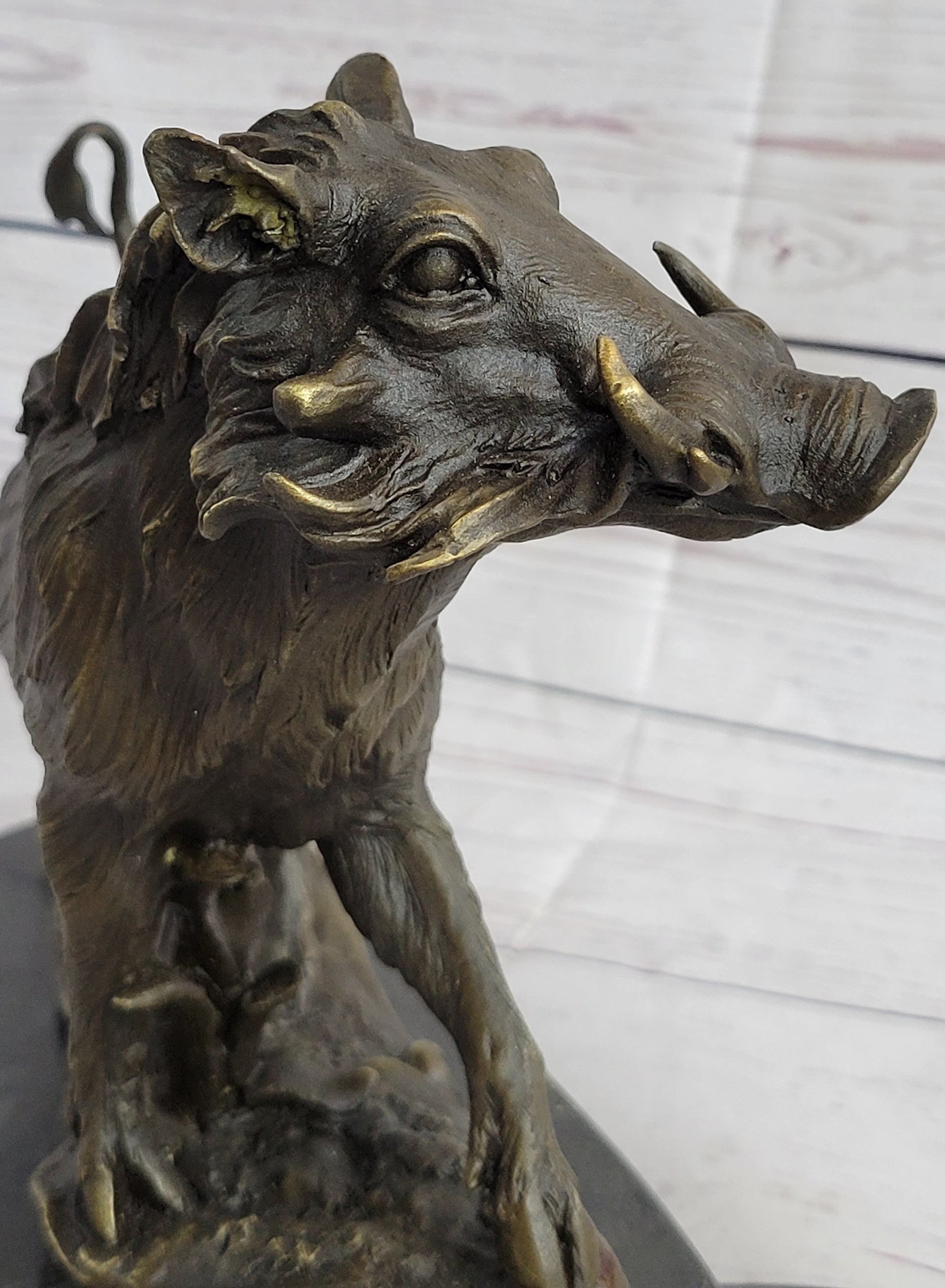 Boar Wild Pig Bronze Statue Sculpture by Barye Figure Farm Animal Lost ...
