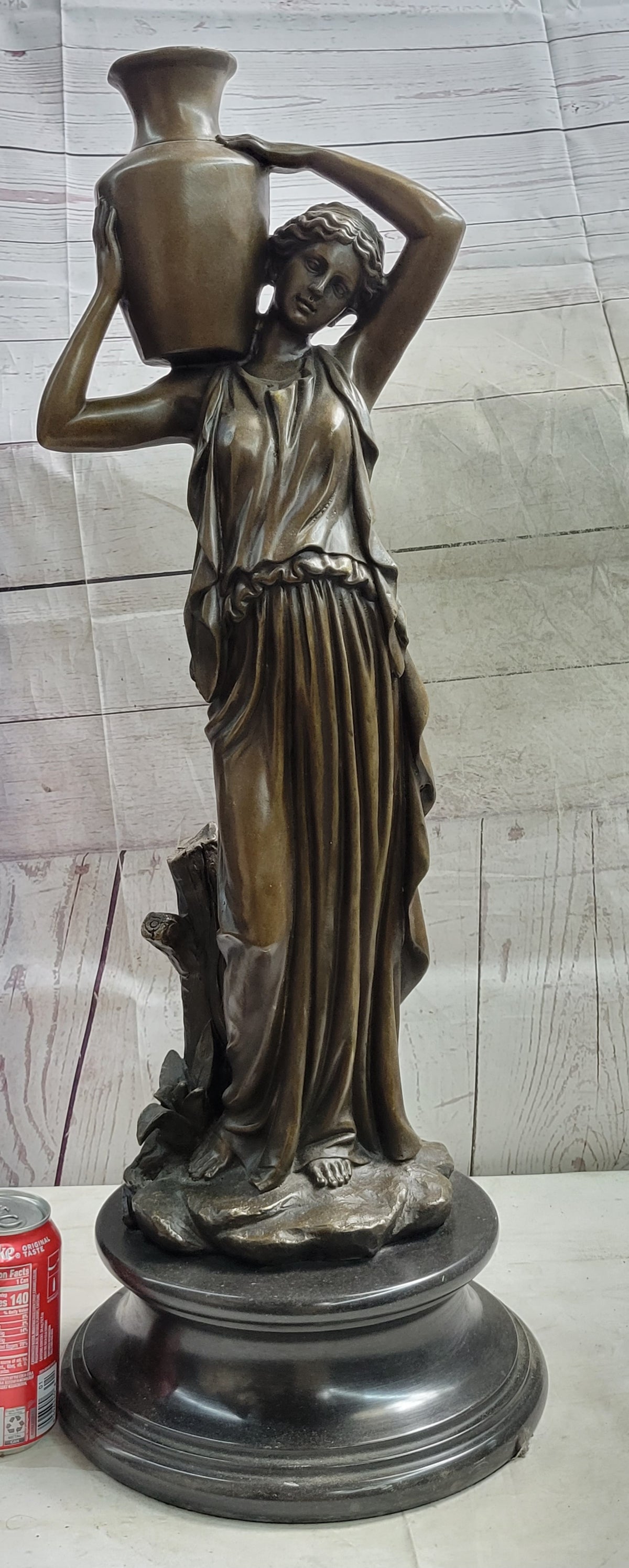 Female Water Bearer Greek Roman Woman Carrying Jug Bronze Sculpture St ...