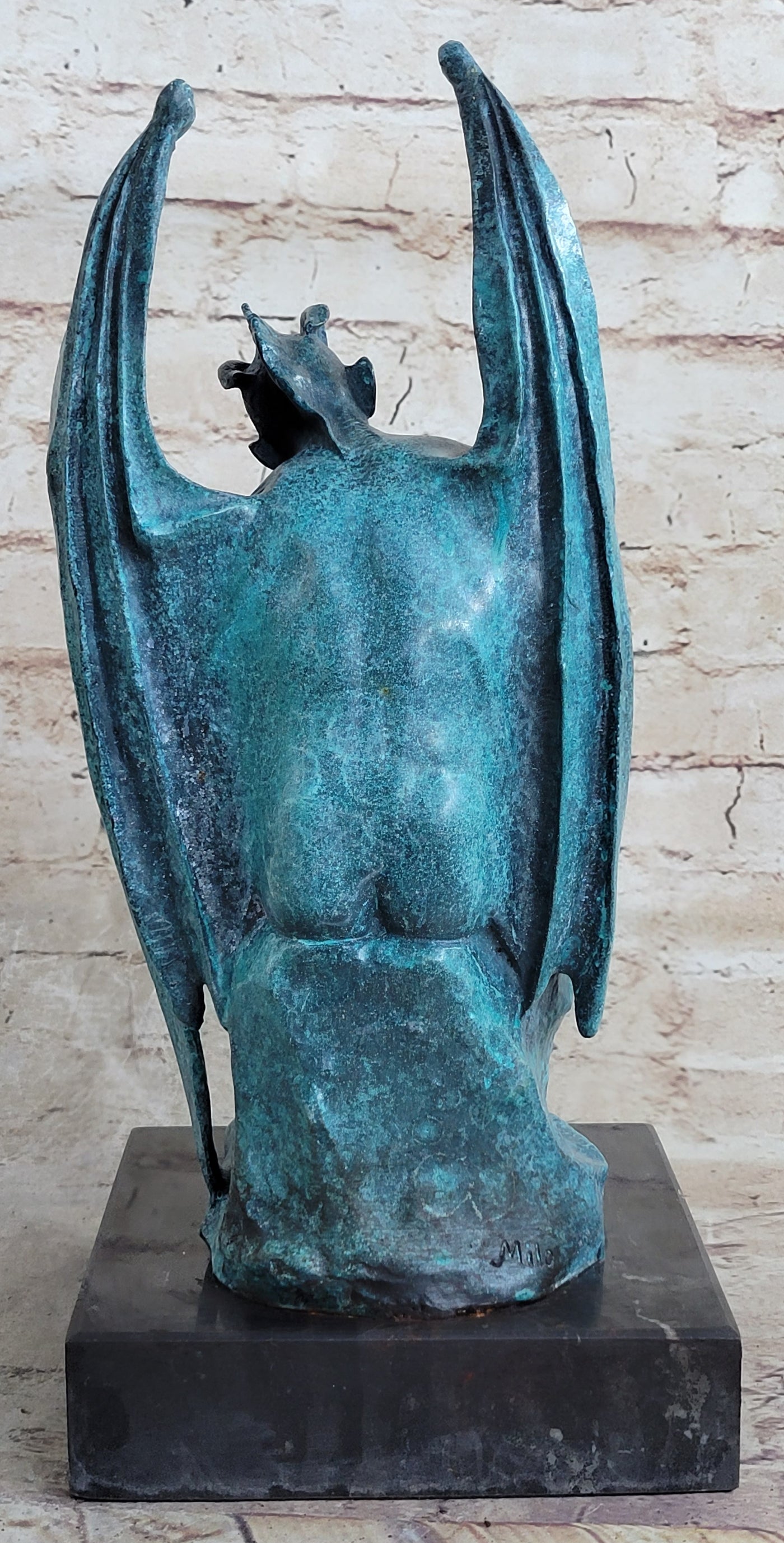 Patina Devil Satyr Diablo Dark Angel Bronze Sculpture by Milo Figurine ...