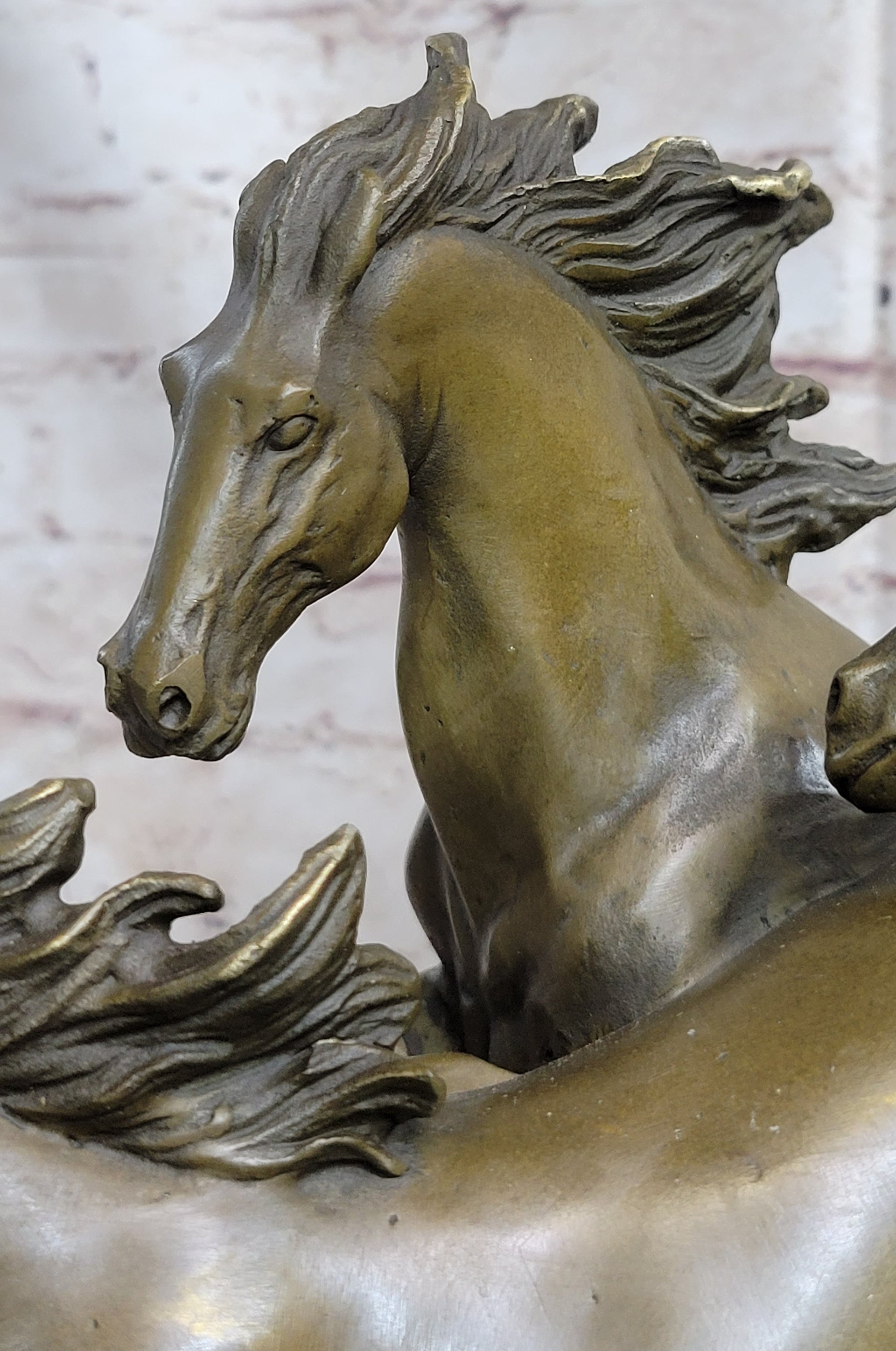 Bronze Marble Statue Wild Horse Galloping Mustang Ranch Hot Cast Marbl ...