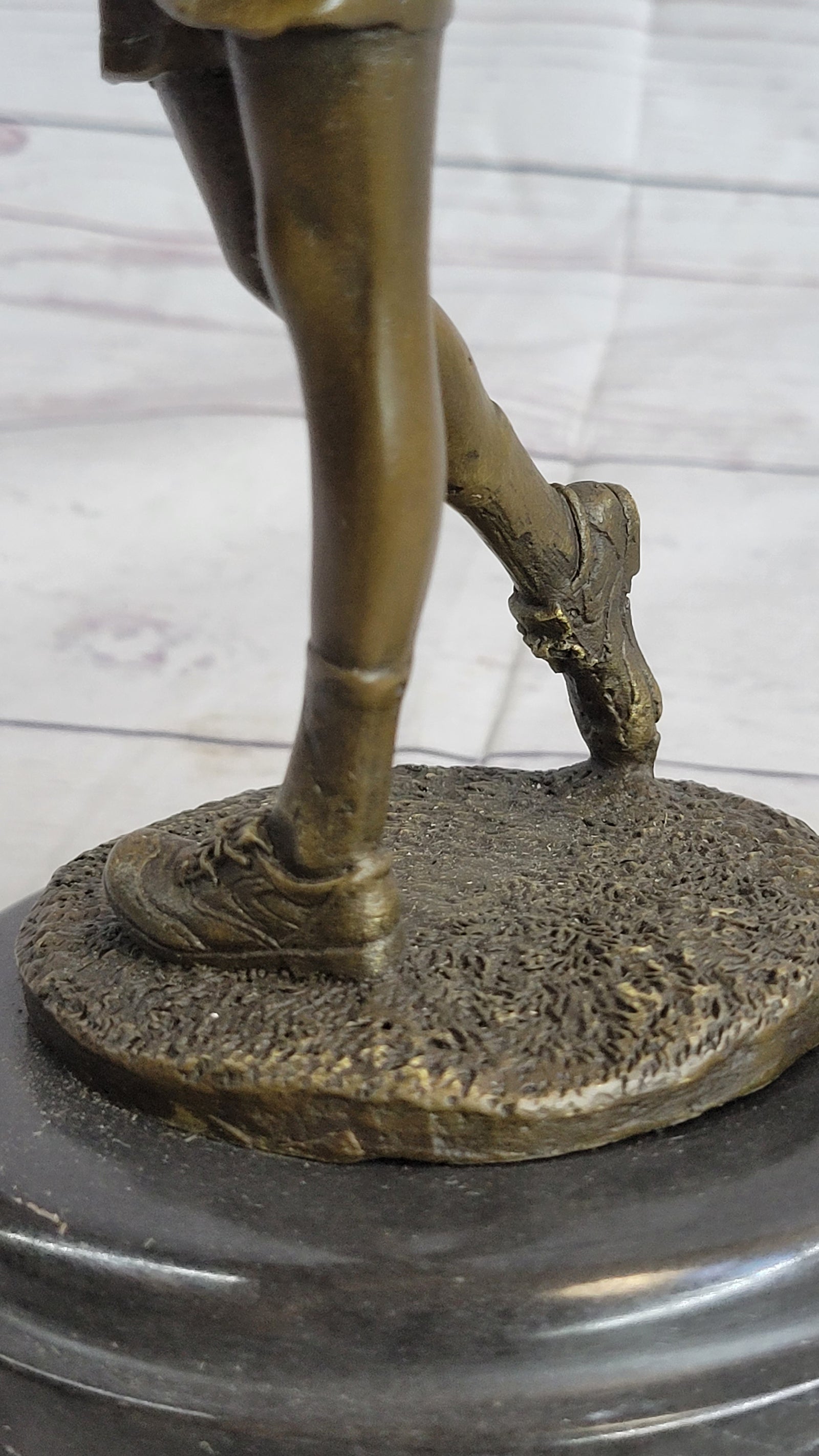 Bronze Statue Vintage Golfer Golf Female Golfing Trophy Sculpture Marb ...