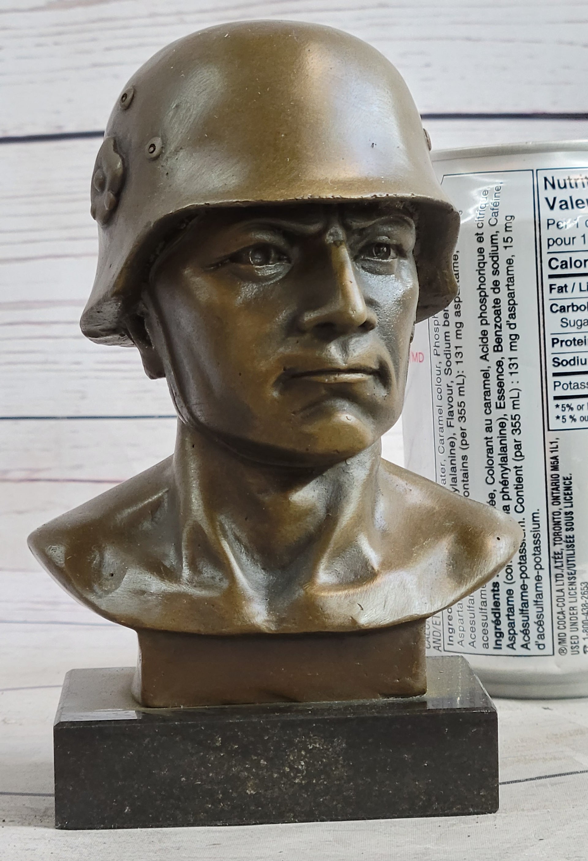 Unknown German Soldier Bronze Bust Sculpture Statue WW1 WW2 6" x 4 ...