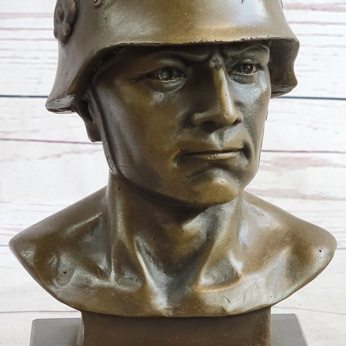 Unknown German Soldier Bronze Bust Sculpture Statue WW1 WW2 6" x 4 ...