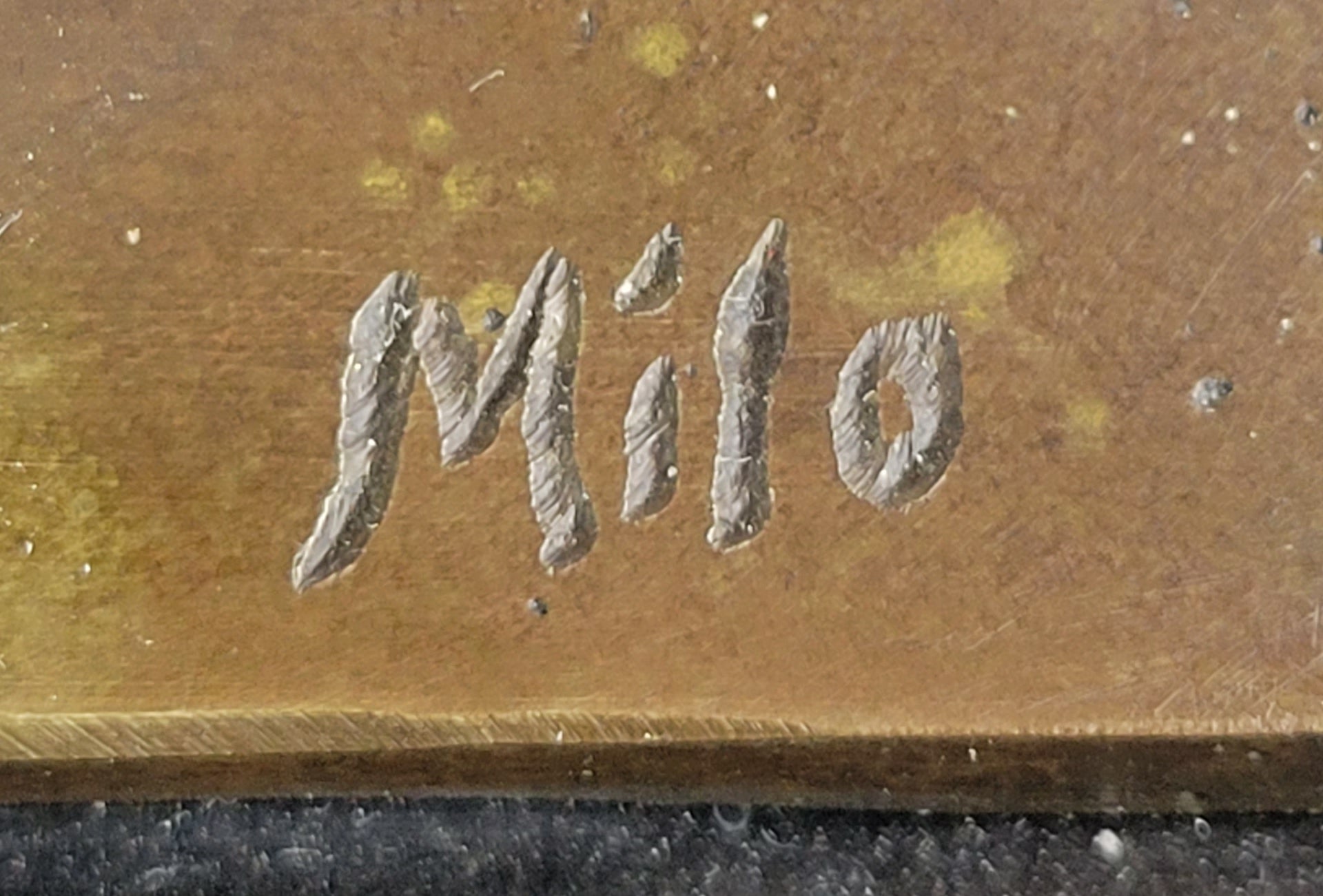 Signed Milo Abstract Man Playing Violin Bronze Bust Sculpture Marble B ...