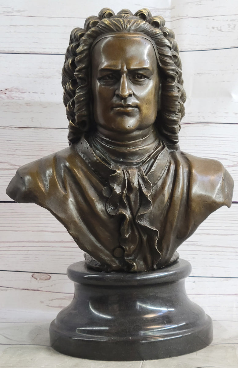Johann Sebastian Bach Classical Composer Bronze Bust Sculpture Statue ...