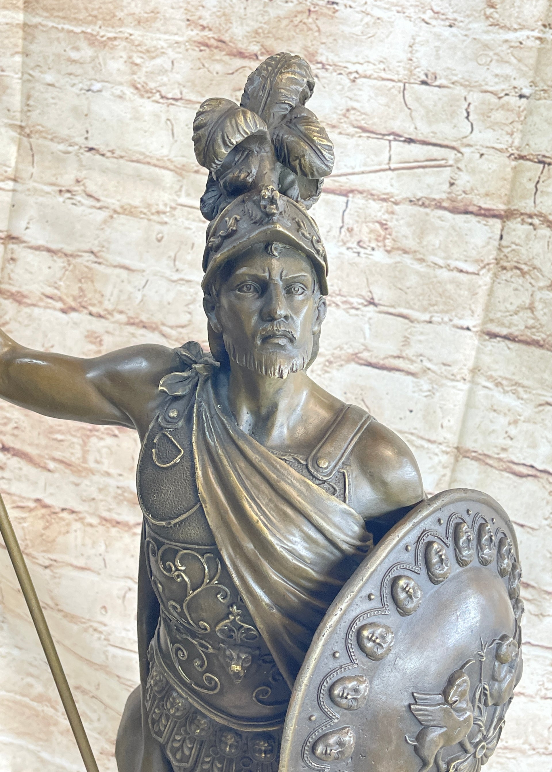 Ancient Greek Hero Hercules Achilles Leonidas Hoplite Warrior Bronze S ...