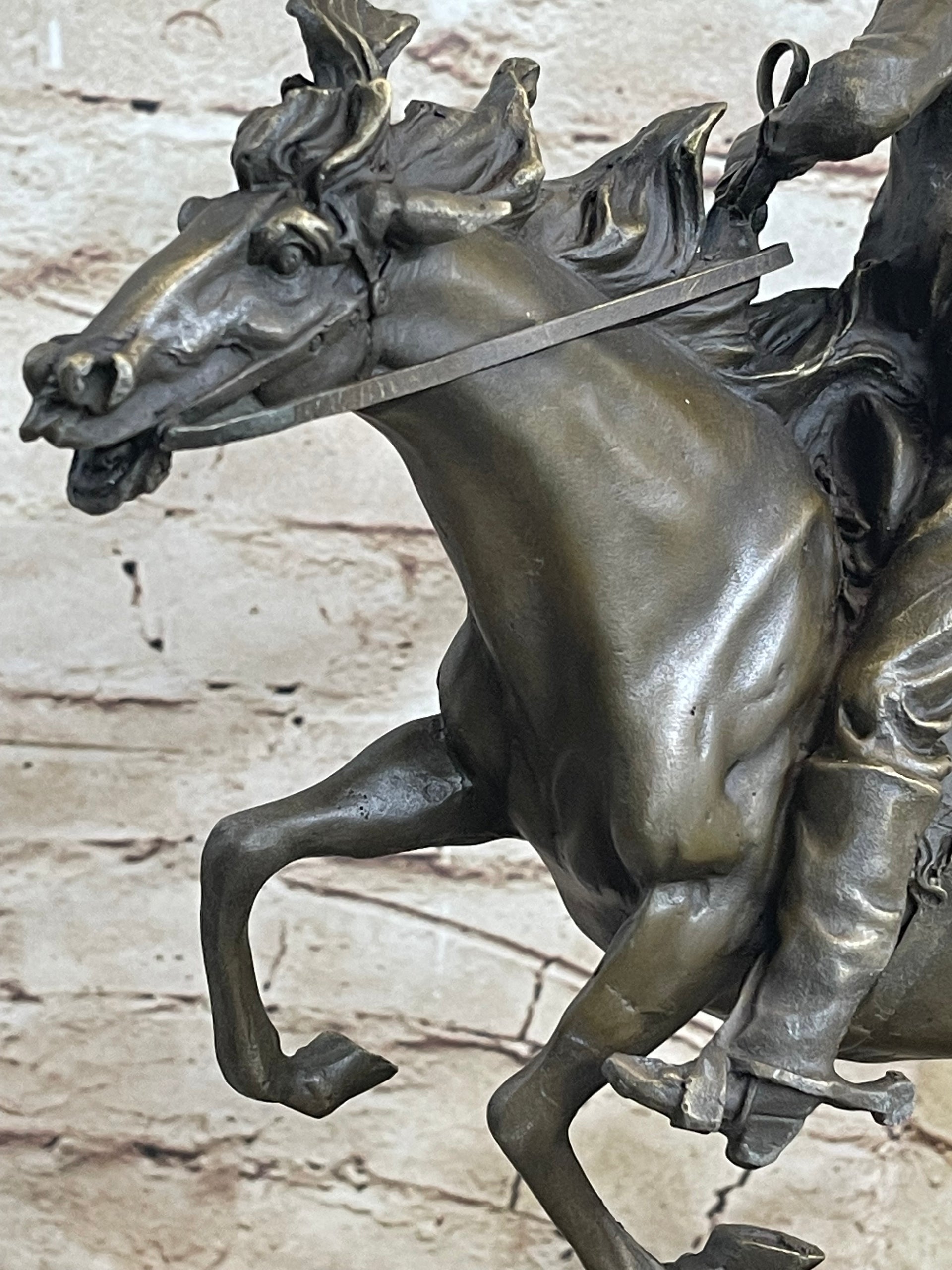 Original Kamiko Outlaw Wild West Bronze Marble Base Sculpture Statue F ...