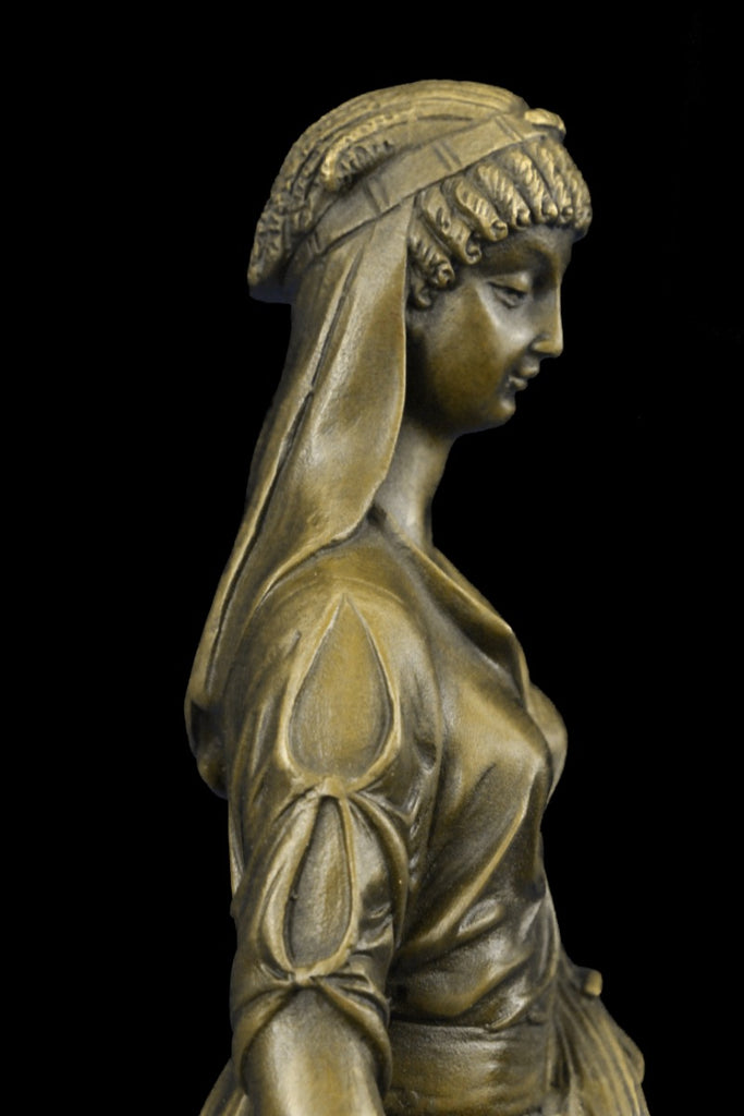 Reproduction Of Greek Goddess Bronze Sculpture Marble Base Statue Art ...