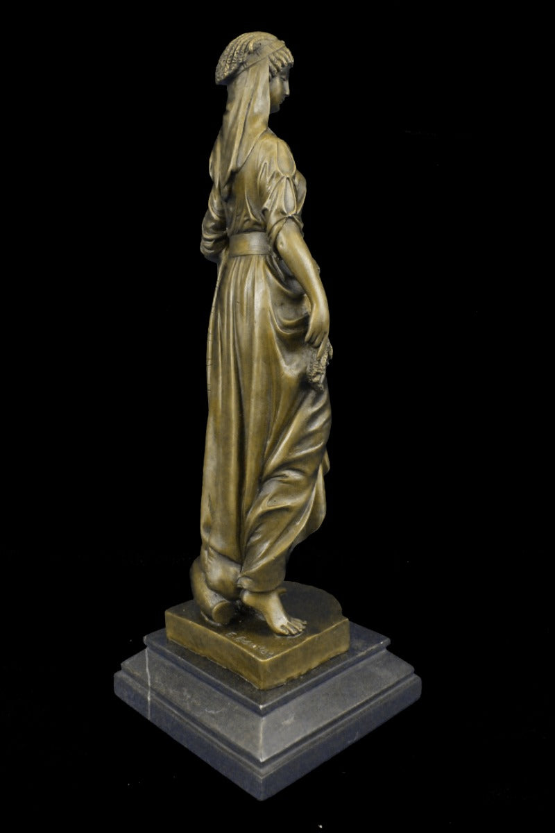 Reproduction Of Greek Goddess Bronze Sculpture Marble Base Statue Art ...