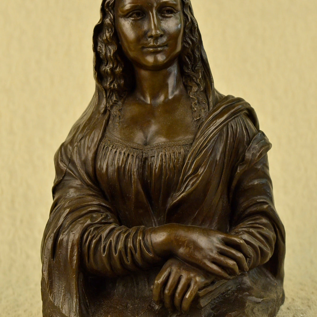 The Mona Lisa Tribute to Leonardo da Vinci Painting Bronze Sculpture S ...