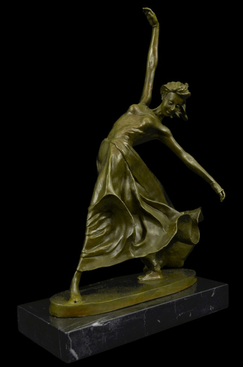 Original Jean Patoue Original Art Deco Gypsy Dancer Hot Cast Marble Ba ...