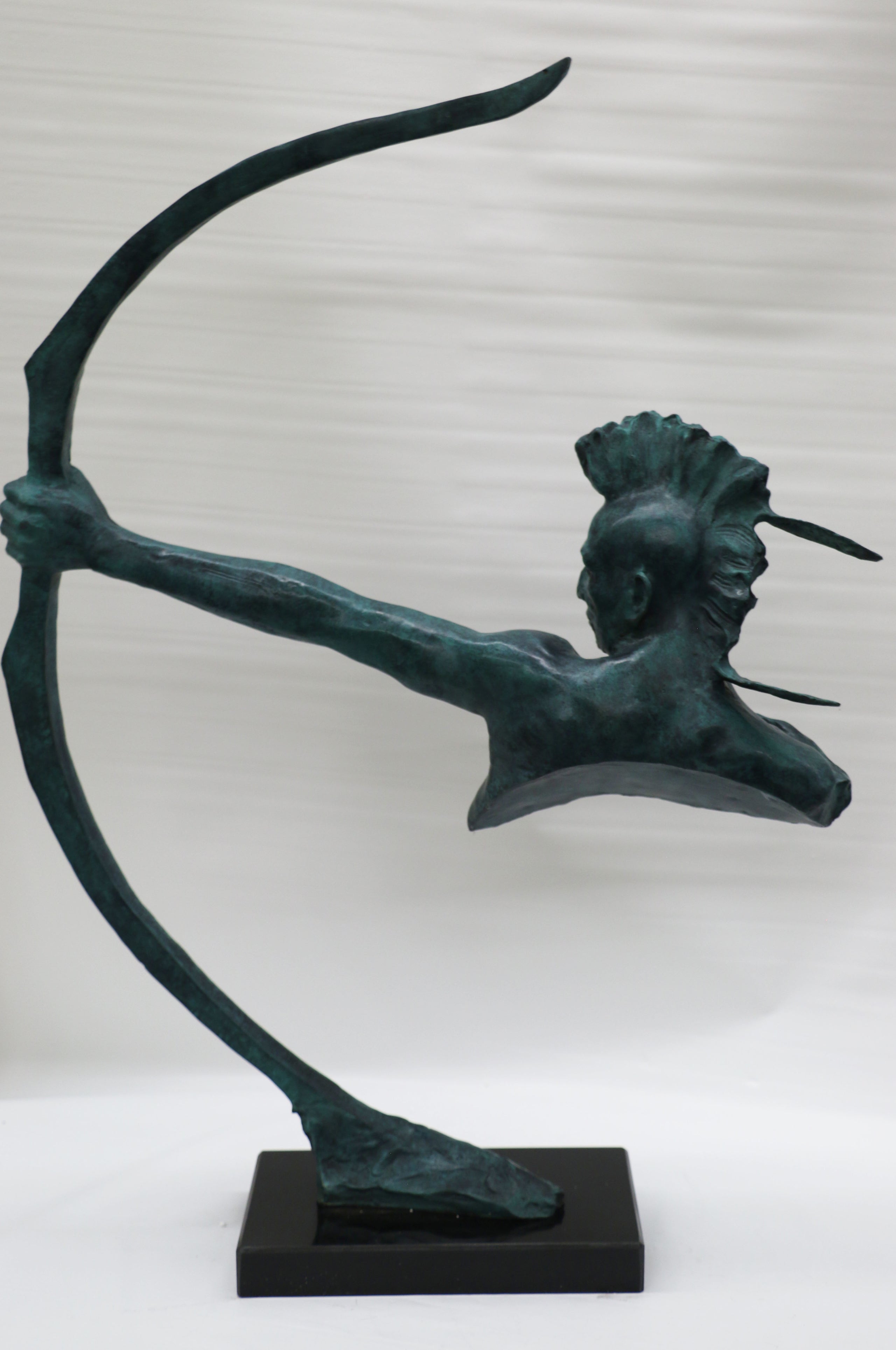 Signed Original Limited Edition Mario Nick Indian Archer Bronze Sculpt ...