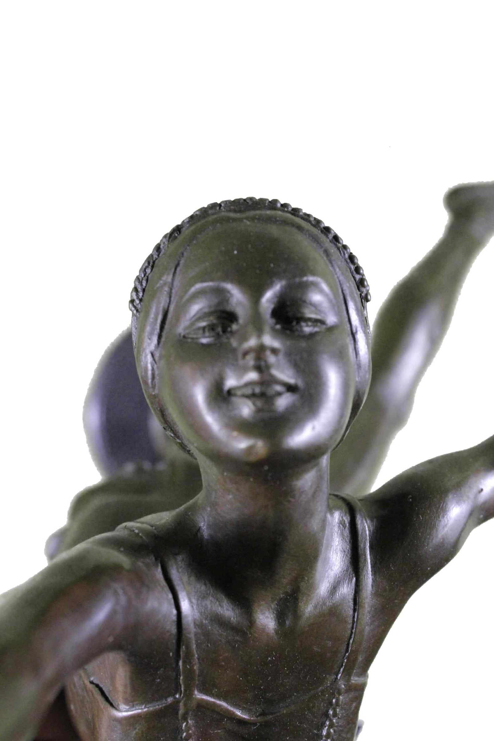 Signed Bruno Zach young Sexy Ballerina Dancer Bronze Sculpture 24'' Ta ...