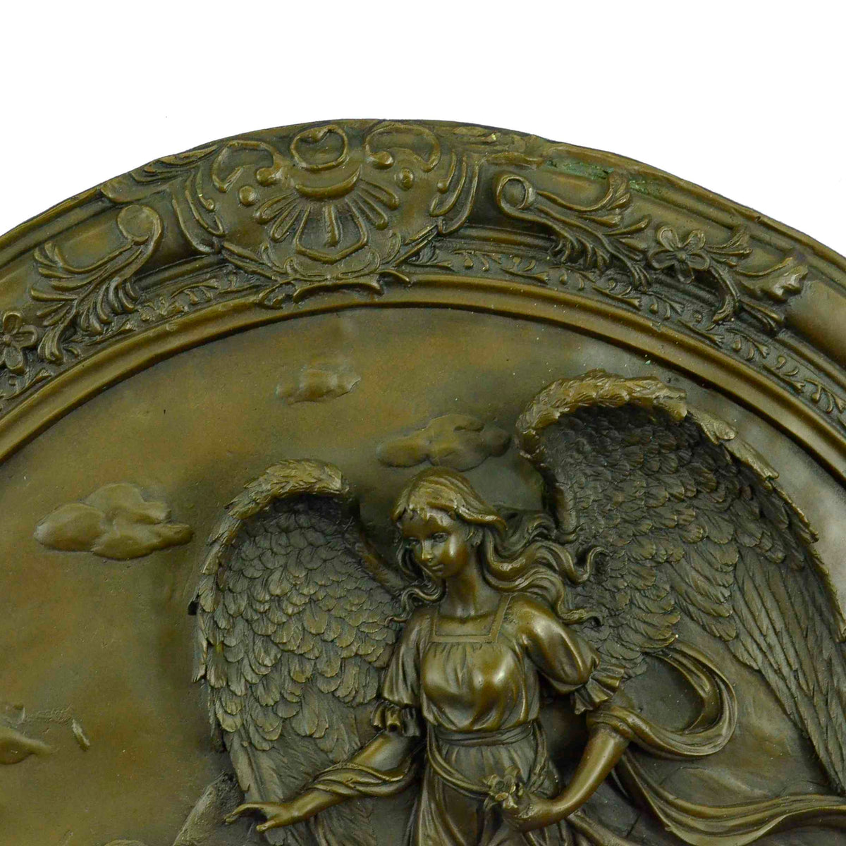 Signed Original Jean Patoue Guardian Angel Wall Mount Bronze Sculpture ...