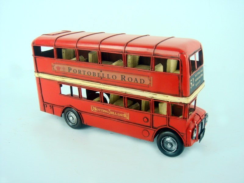 Handmade vintage bus model for decoration (1905 RED LONDON DOUBLE-DECK ...