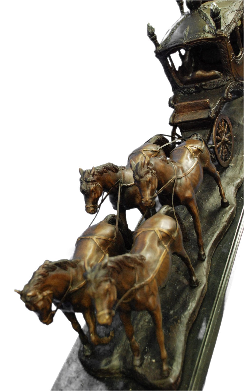 Handmade''Stagecoach''Hot Cast Bronze Western Sculpture Lost Wax ...