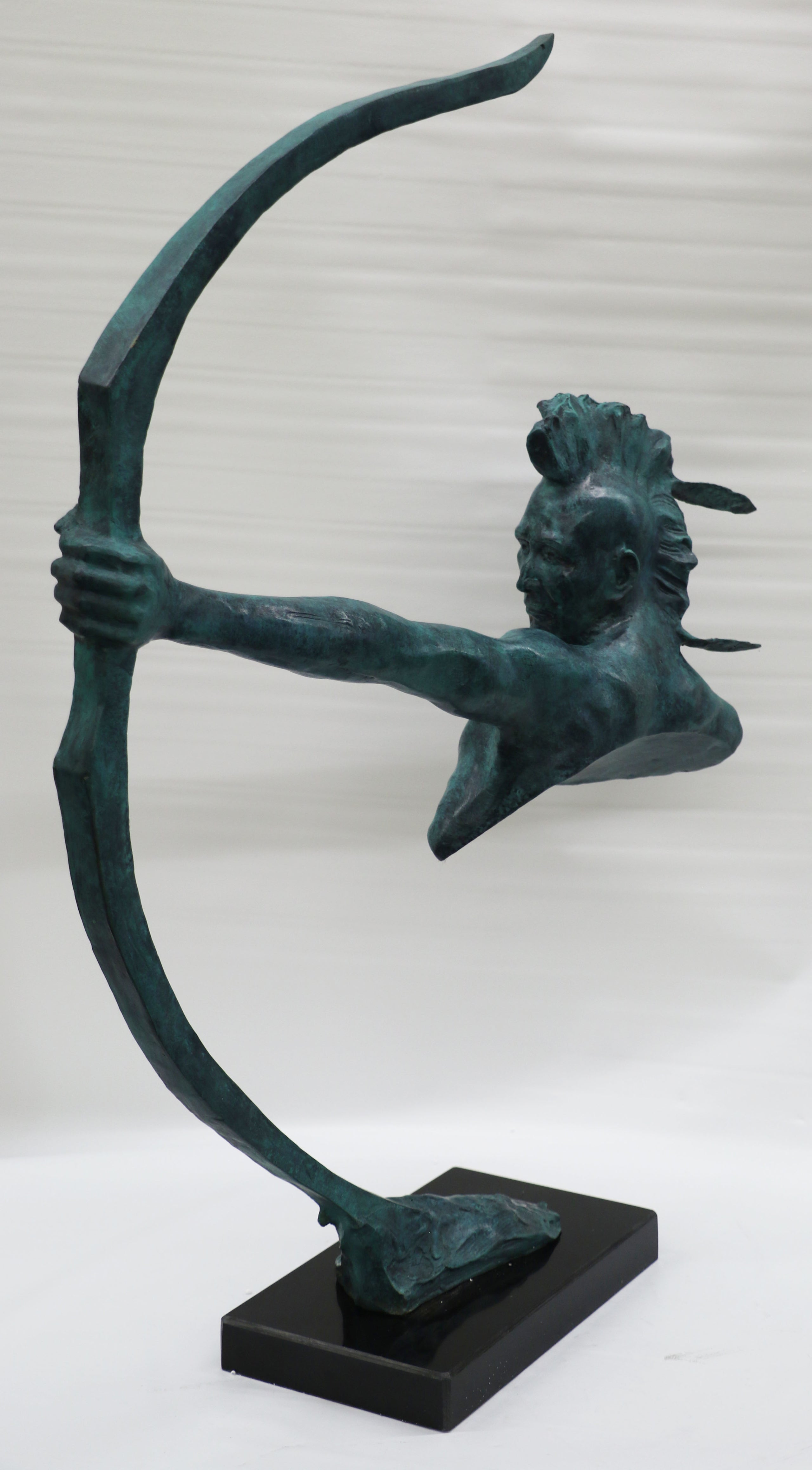 Signed Original Limited Edition Mario Nick Indian Archer Bronze Sculpt ...